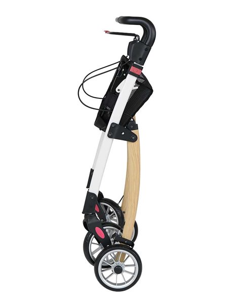 Jaguar LIGHT SUPREME Indoor-Rollator, weiß mit Holzoptik